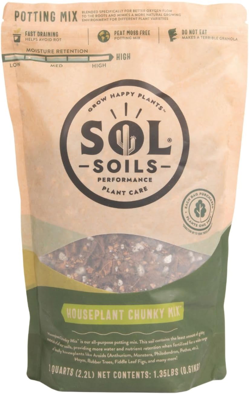 Chunky Houseplant Mix - Fast Draining Soil for Indoor Plants with Coco ...