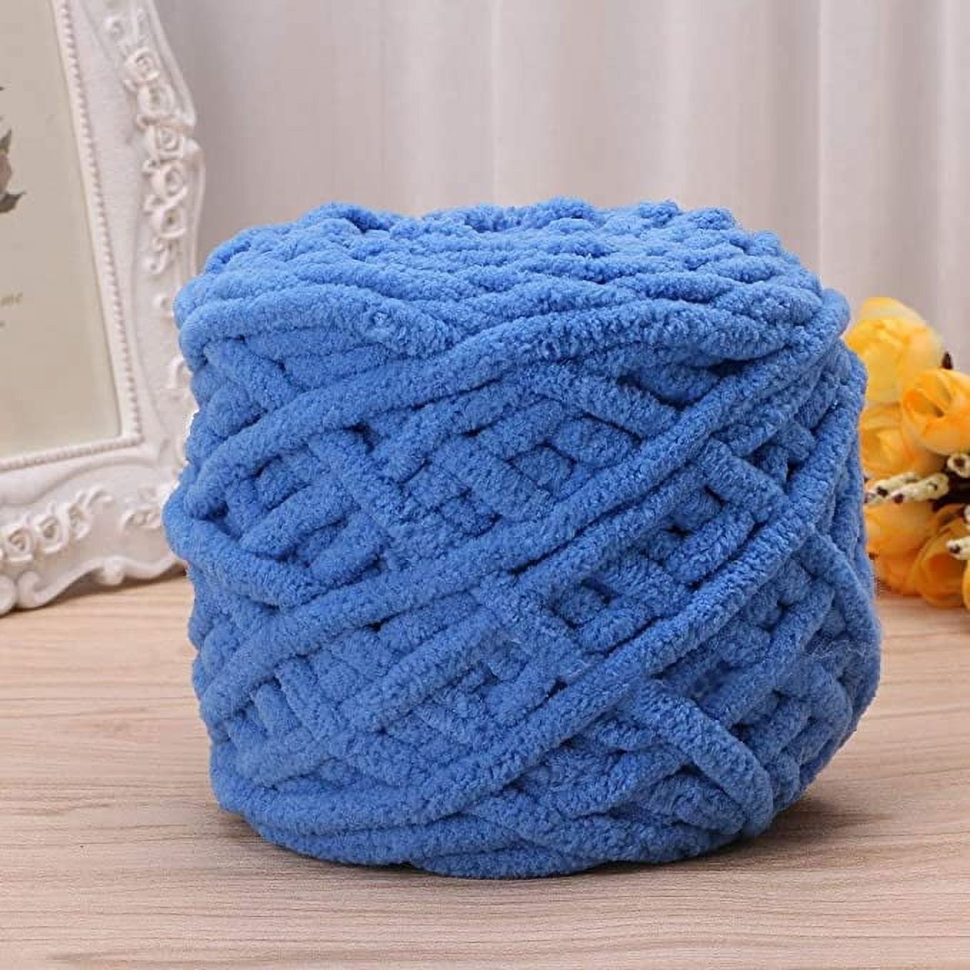 Super Chunky Knit Chenille Yarn for Plush Blankets, Sweaters, Shoes ...