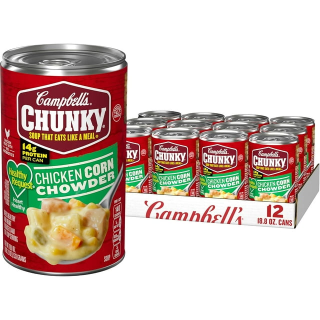 Chunky Soup Healthy Request Chicken Corn Chowder Soup 188 Oz Can Case Of 12