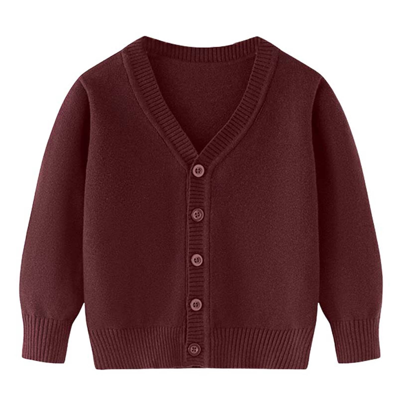 Chunky Sweater Toddler Toddler Teen Boys Cardigan Little Boys V-Neck ...