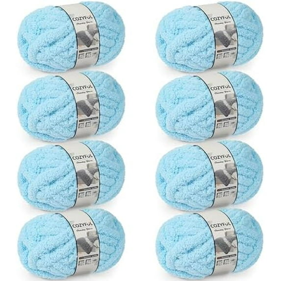 Chunky Yarn for Hand Knitting - #10 Chunky Chenille Yarn, Jumbo Big ...