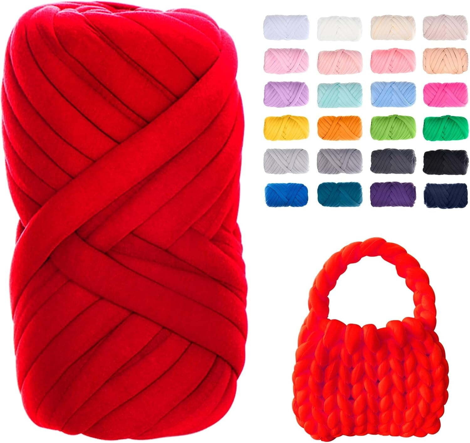 Chunky Yarn for Hand Knitting, 0.55lb/10 Yards Giant Yarn Arm Knitting ...