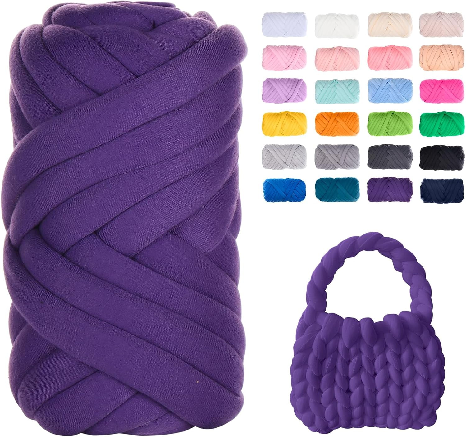 Chunky Yarn for Hand Knitting, Giant Yarn Arm Knitting Yarn, Soft ...