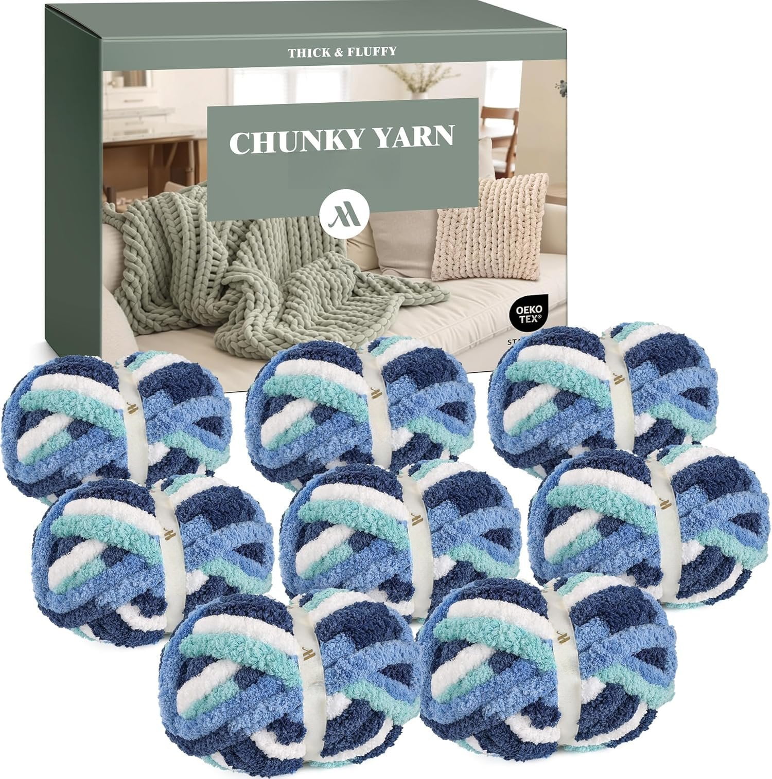 Chunky Yarn for Hand Knitting - Thick Chenille Chunky Yarn for ...