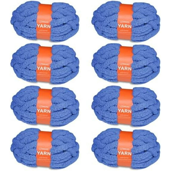 Chunky Yarn for Hand Knitting and Blankets – Super Soft Jumbo Chenille ...