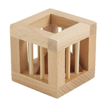 Magic Mind Toys Dice Cube - Wooden Brain Teaser Puzzle - Walmart.com