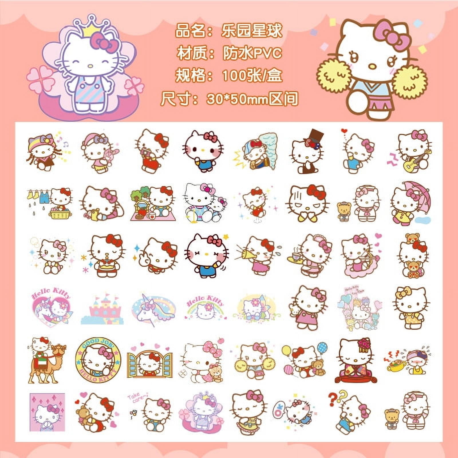 Chunliang Kawaii Sanrio Kuromi Sticker Hello Kitty Waterproof PVC DIY ...