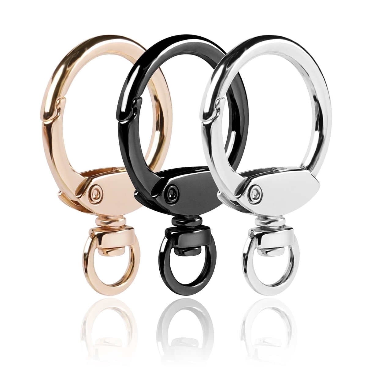 3 Pcs Keychain Clip Stainless Steel Keychain Fashion Light and Cute Car ...