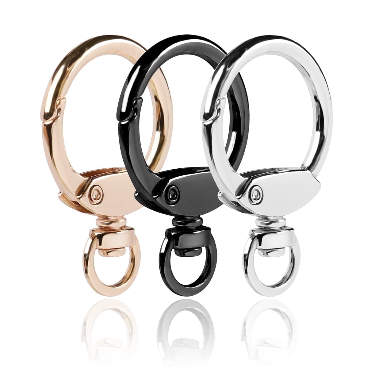 3 Pcs Keychain Clip Stainless Steel Keychain Fashion Light and Cute Car ...