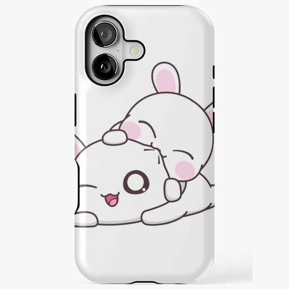 Chunmun Biting Cute Bunny Quote Art iPhone Case 17 to 11 Pro Max ...