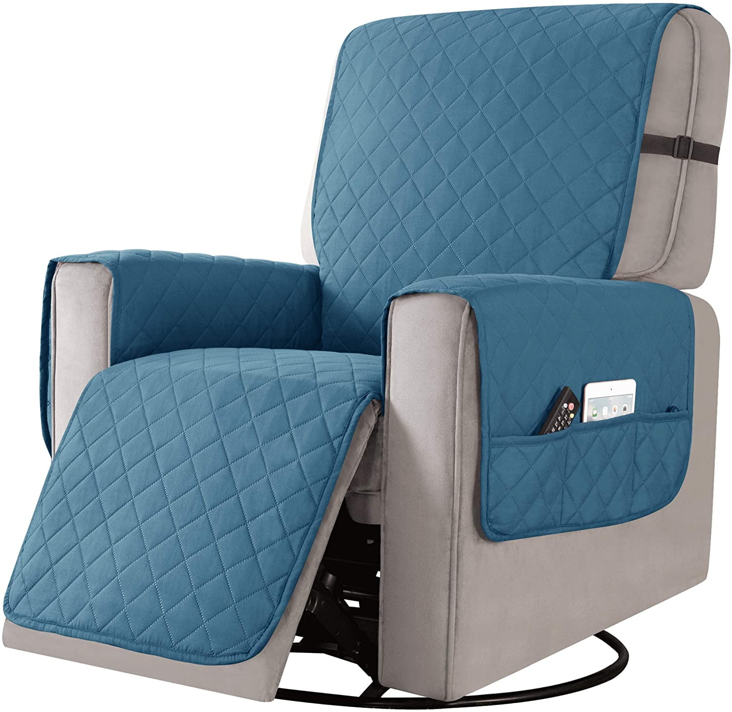 Chunyi Recliner Chair Slipcover, Reversible Couch Cover for Living Room ...