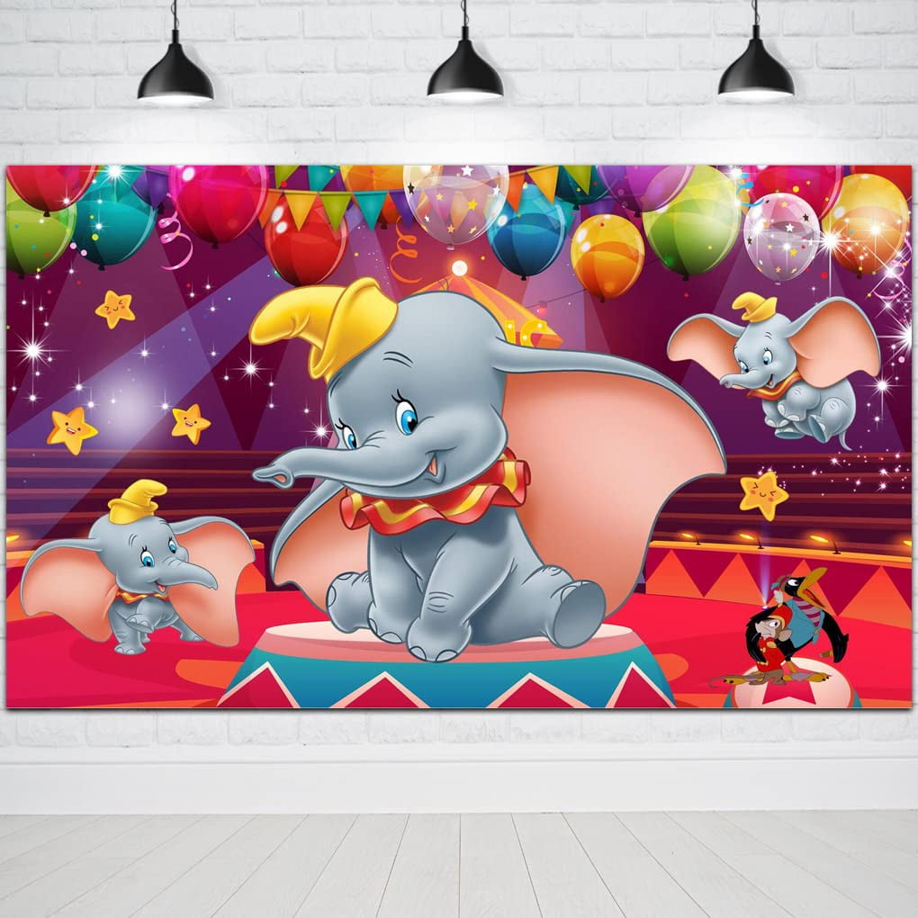 Chunyunfafalou Dumbo Backdrop for Birthday Party Decorations Circus ...
