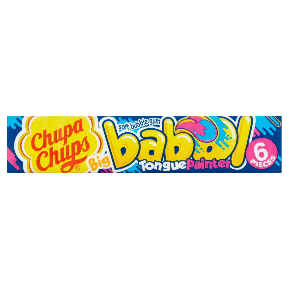 Chupa Chups Big Babol Blue Raspberry Flavour Soft Bubble Gum 6 Pieces ...