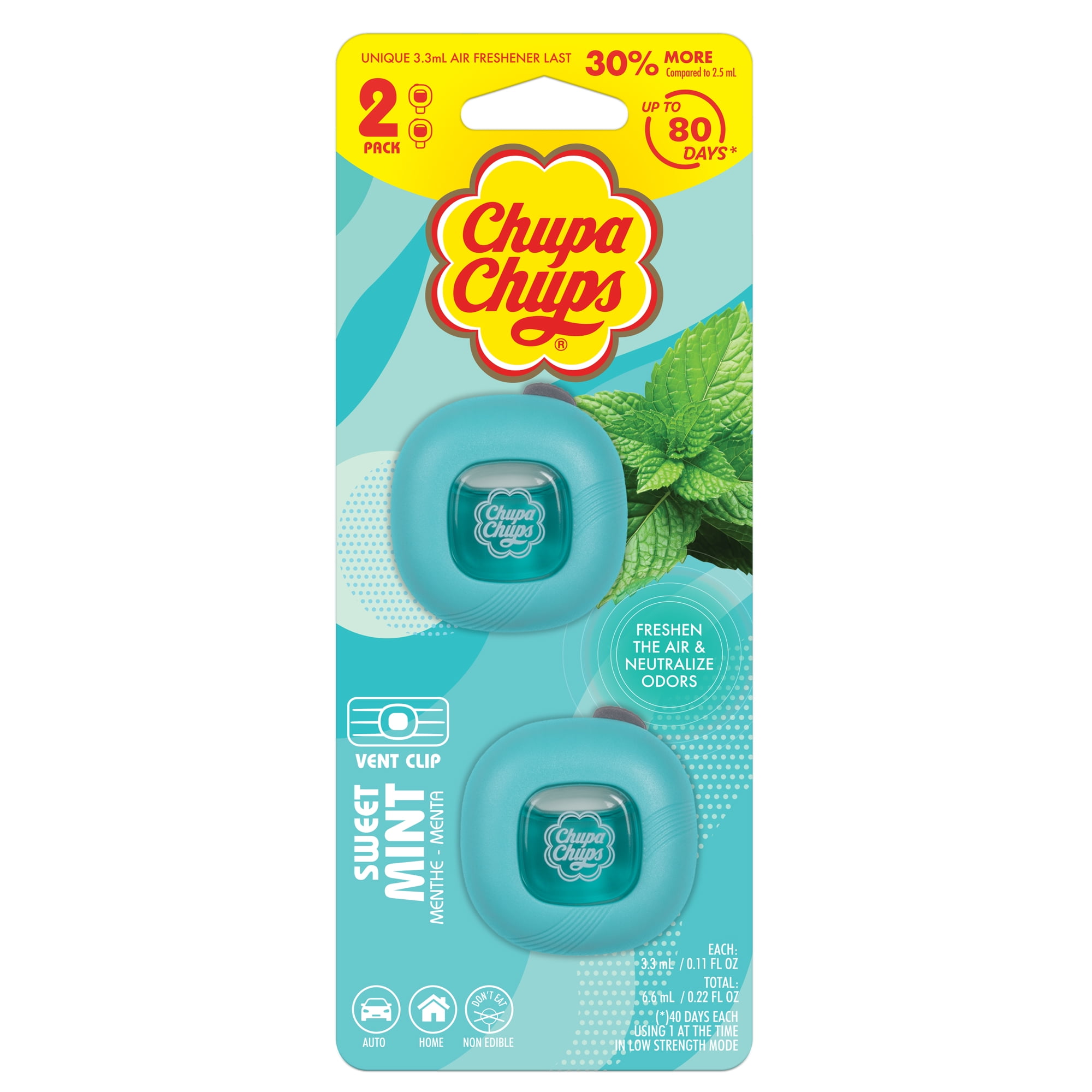 Chupa Chups Car Air Freshener, Sweet Mint - Long Lasting Car Fresheners ...