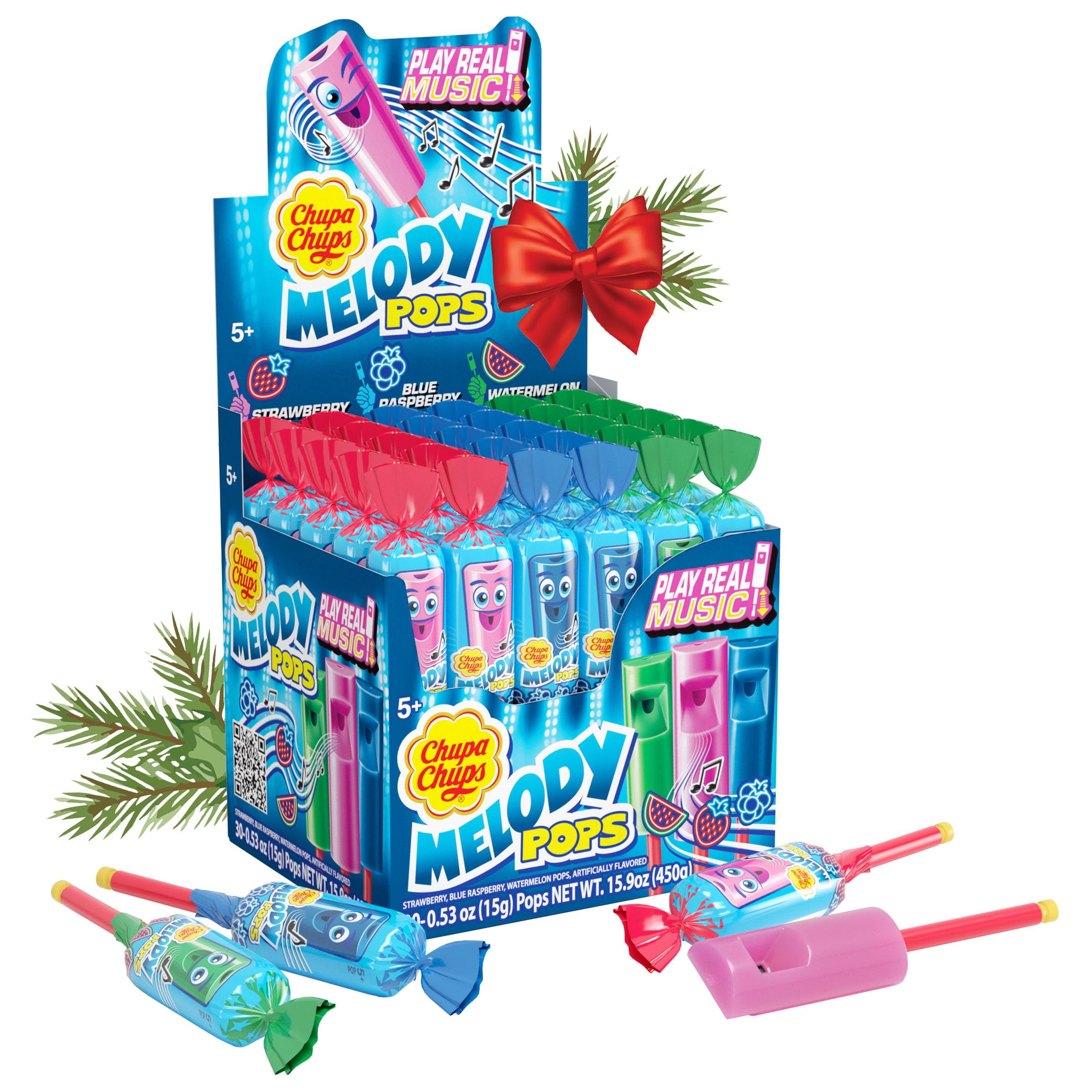 Chupa Chups Melody Pop Holiday MDA05 Candy Variety Pack, Assorted ...