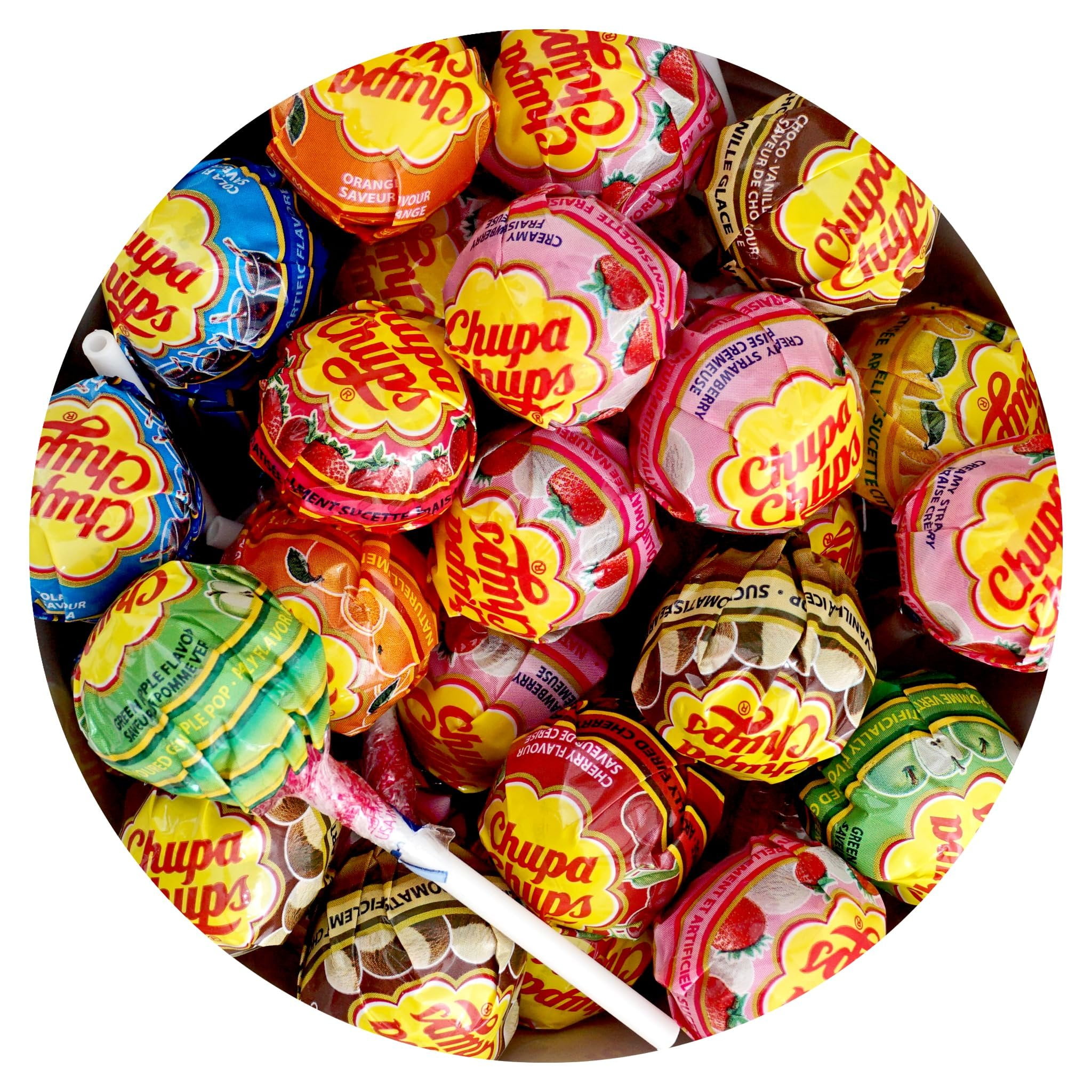 ChupaAssorted Lollipops, 1 Pound Bulk Bag Approx 32 Lollipops ...