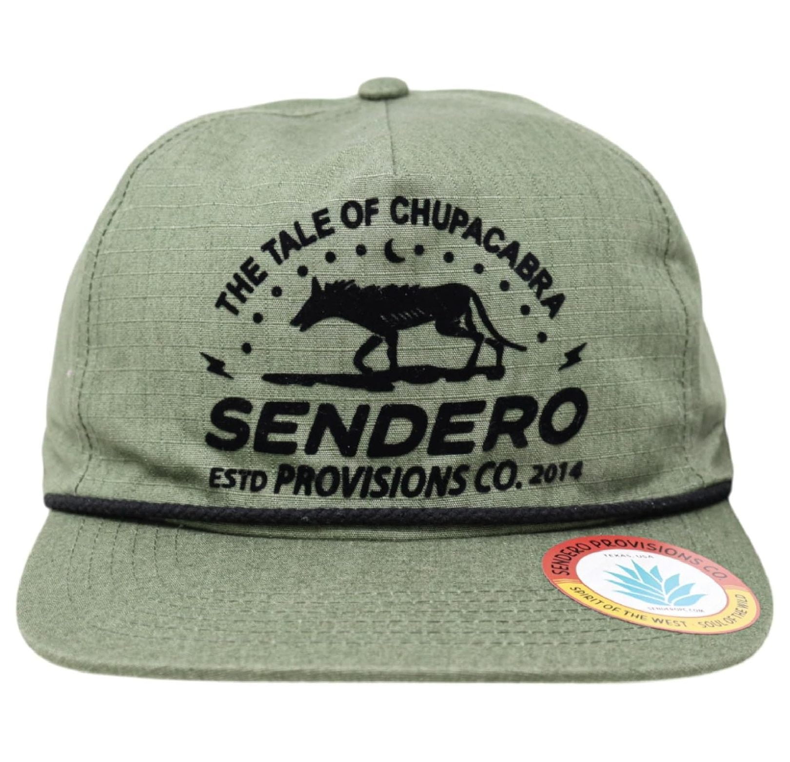 Chupacabra Adjustable Snapback Hat with Felt Design & Braided Rope ...