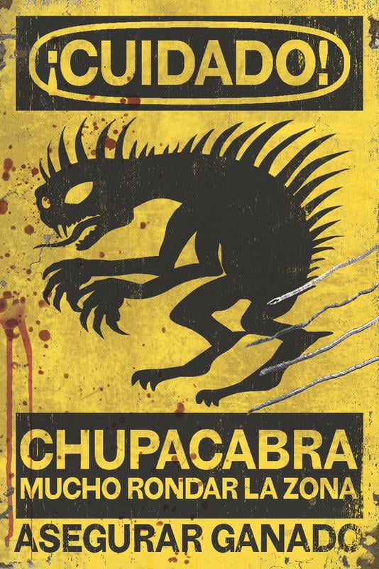 Chupacabra Area, Spanish (36x54 Giclee Gallery Art Print, Vivid ...