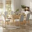 Churanty Six-seater Extendable Farmhouse Dining Table Set with ...