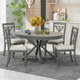 Churanty Farmhouse Extendable Round Dining Set for 4,Kitchen Dining ...