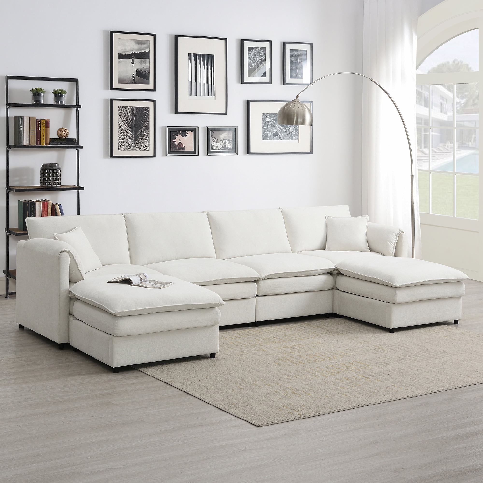 Churanty Modern Modular Cloud Sofa,Chenille Oversized Sectional Sofa ...