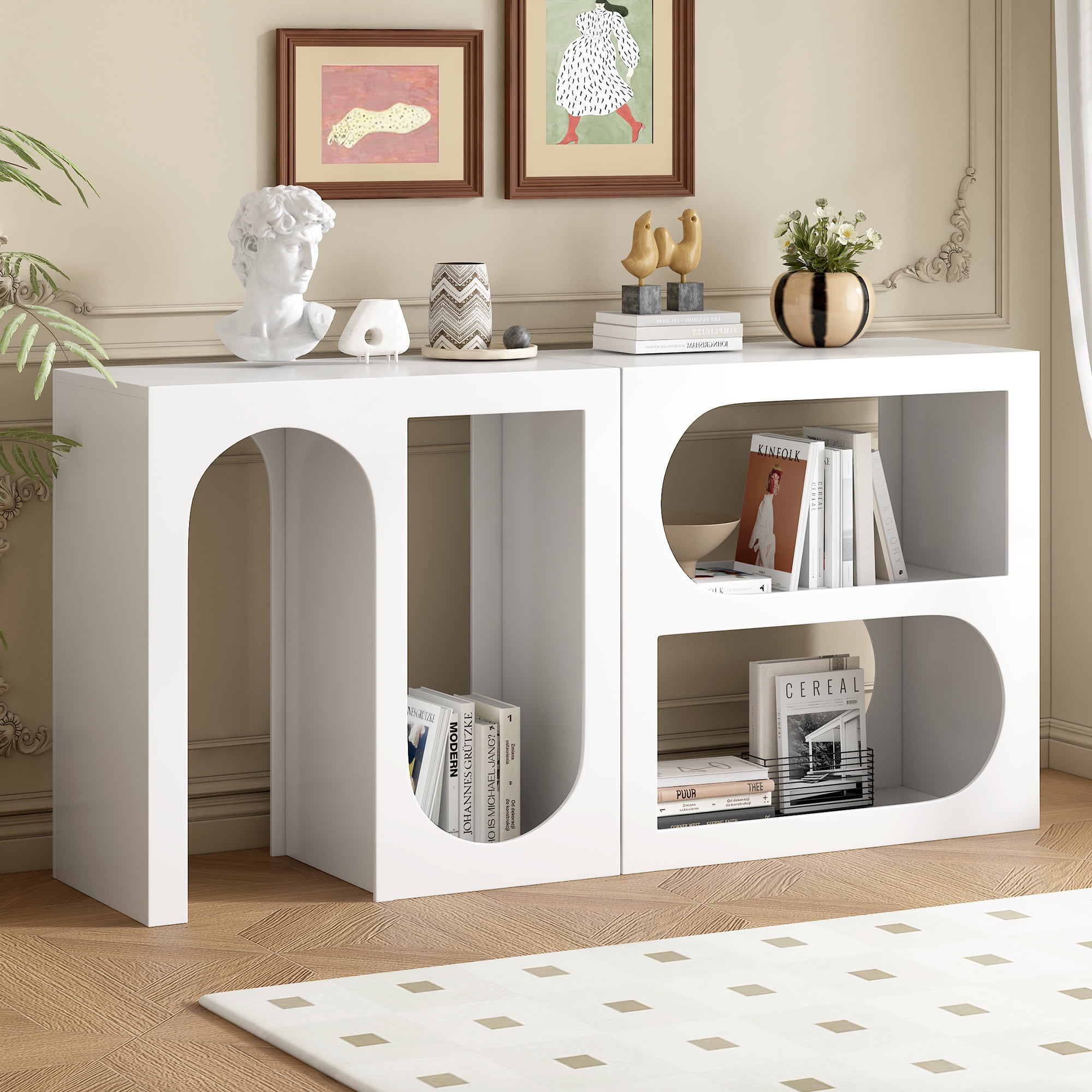 Churanty Modular Console Table, Narrow Long Sideboard Table, Foyer ...
