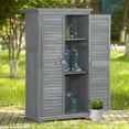 Harper & Bright Designs Outdoor Wood Storage Shed Tool Organizer with ...