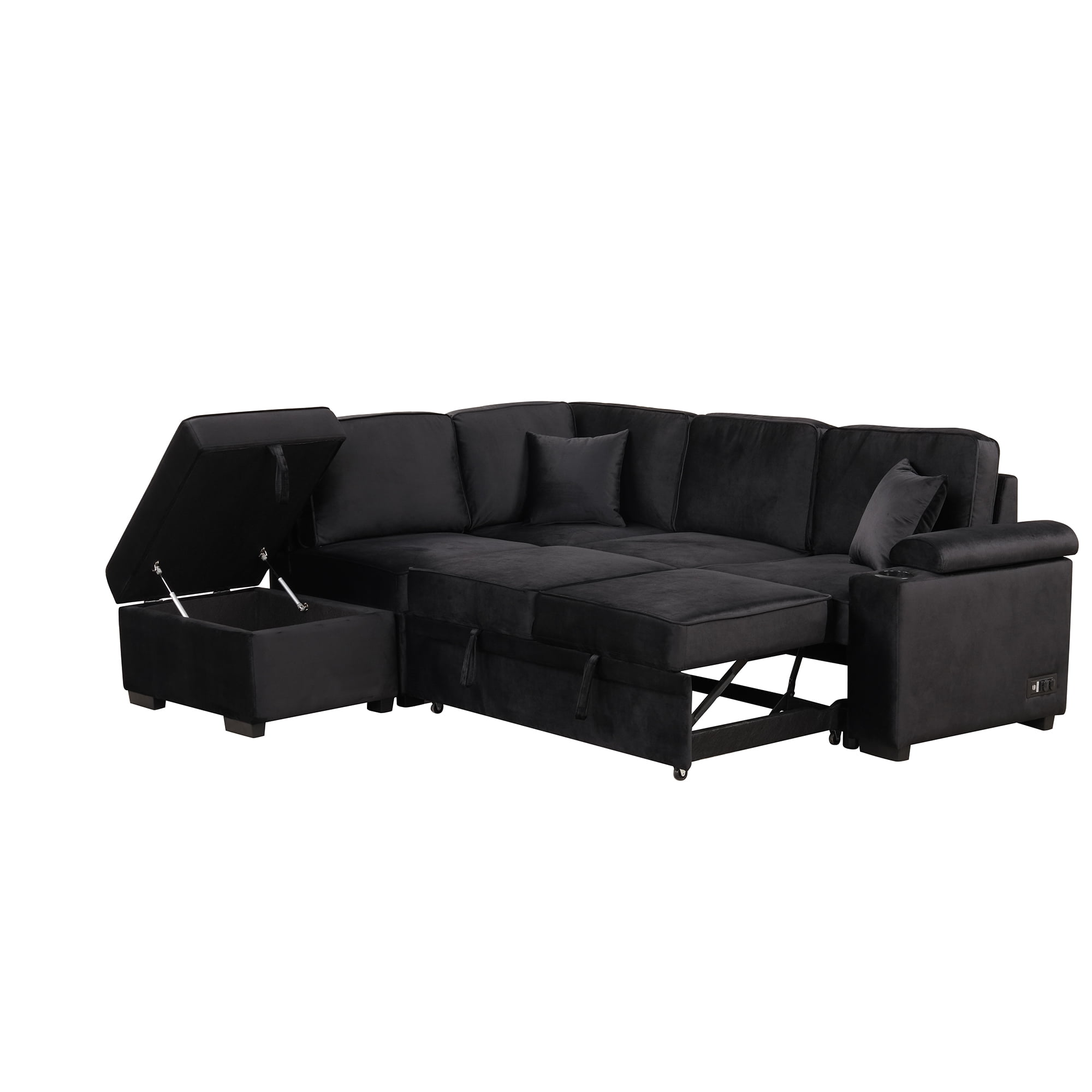 Churanty Convertible Futon, Sleeper Sofa with Pull Out Bed, Hidden ...