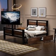 X Rocker Orion eSports Gaming Bed Frame, TV Mount, Twin, Black/Red ...