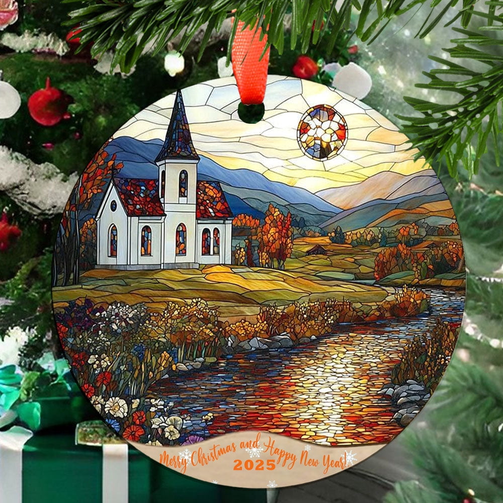 Church 2 Christmas Ornament, Xmas Hanging Ornament, Mother’S Day ...