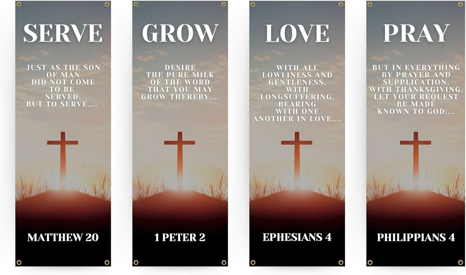Church Banners with Scripture - Church Banners For Sanctuary Wall ...