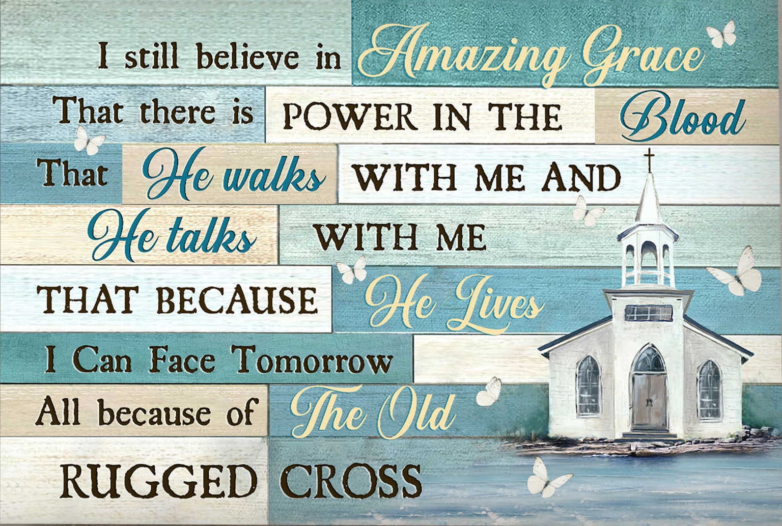 Church, Butterfly, I Still Believe In Amazing Grace - Jesus Landscape ...