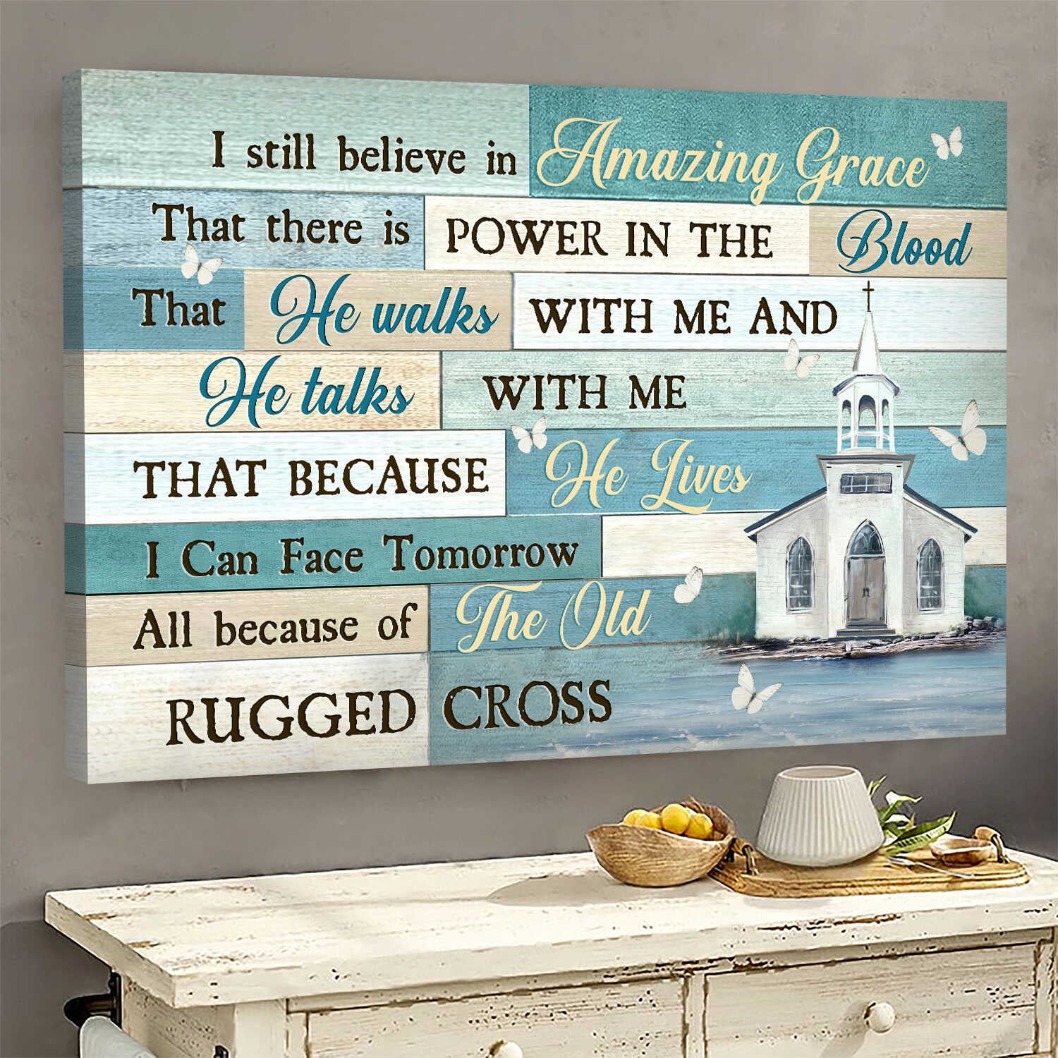 Church, Butterfly, I still believe in amazing grace - Jesus Landscape ...