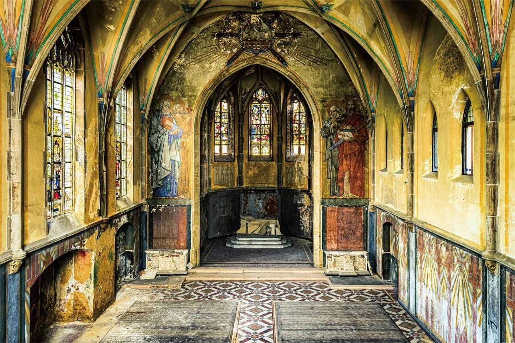 Church Corridor Classical Mural Room Decoration Portrait Backdrop ...