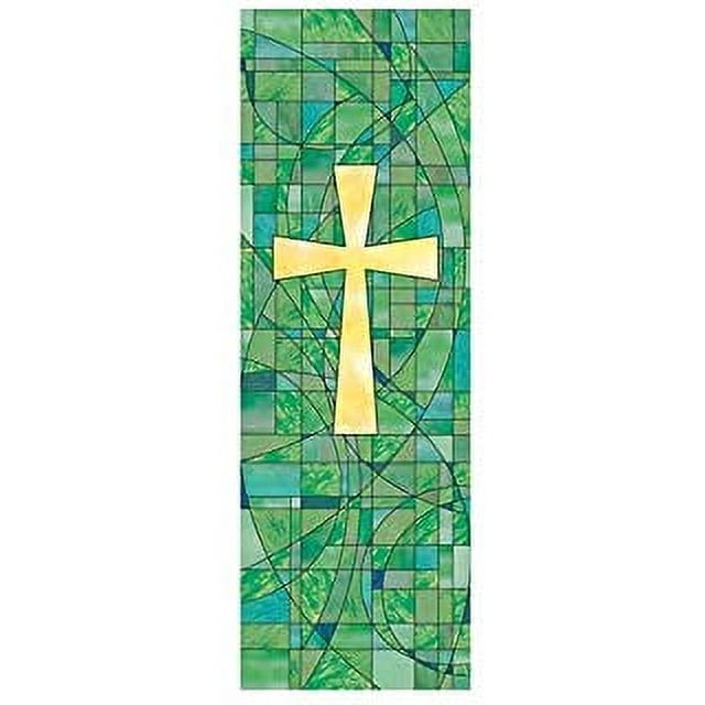 Church Cross Stained Glass X-Stand Banner - Walmart.com
