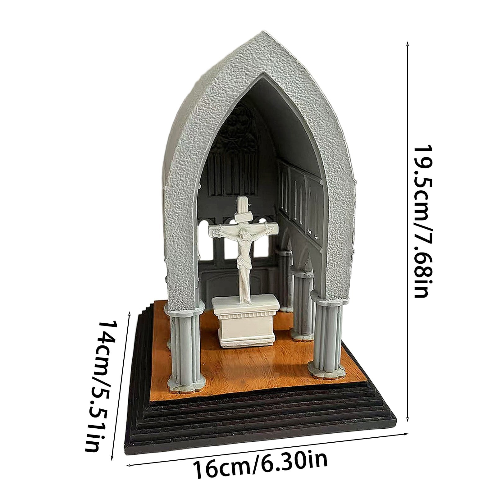 Church Decor Resin Cross Figurine - Religious Figurine with Intricate ...