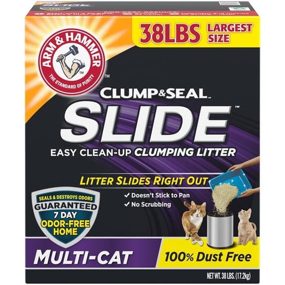 Church & Dwight Arm & Hammer SLIDE Easy Clean-Up Litter Multi-Cat Food ...