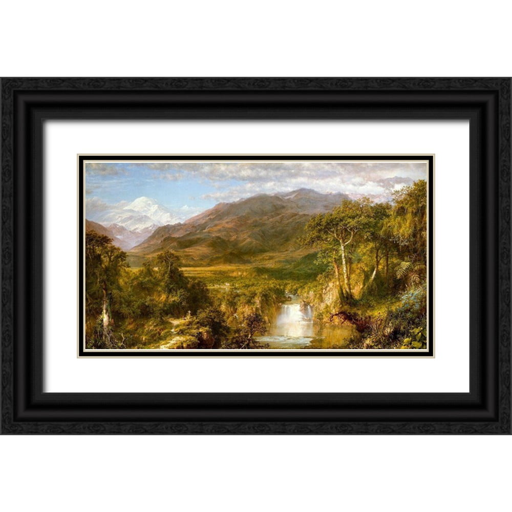 Church, Frederic Edwin 32x19 Black Ornate Wood Framed with Double ...