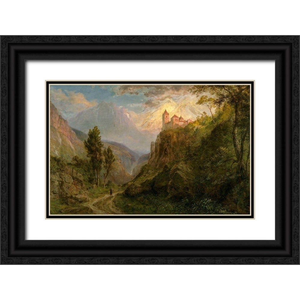 Church, Frederic Edwin 32x22 Black Ornate Wood Framed with Double ...