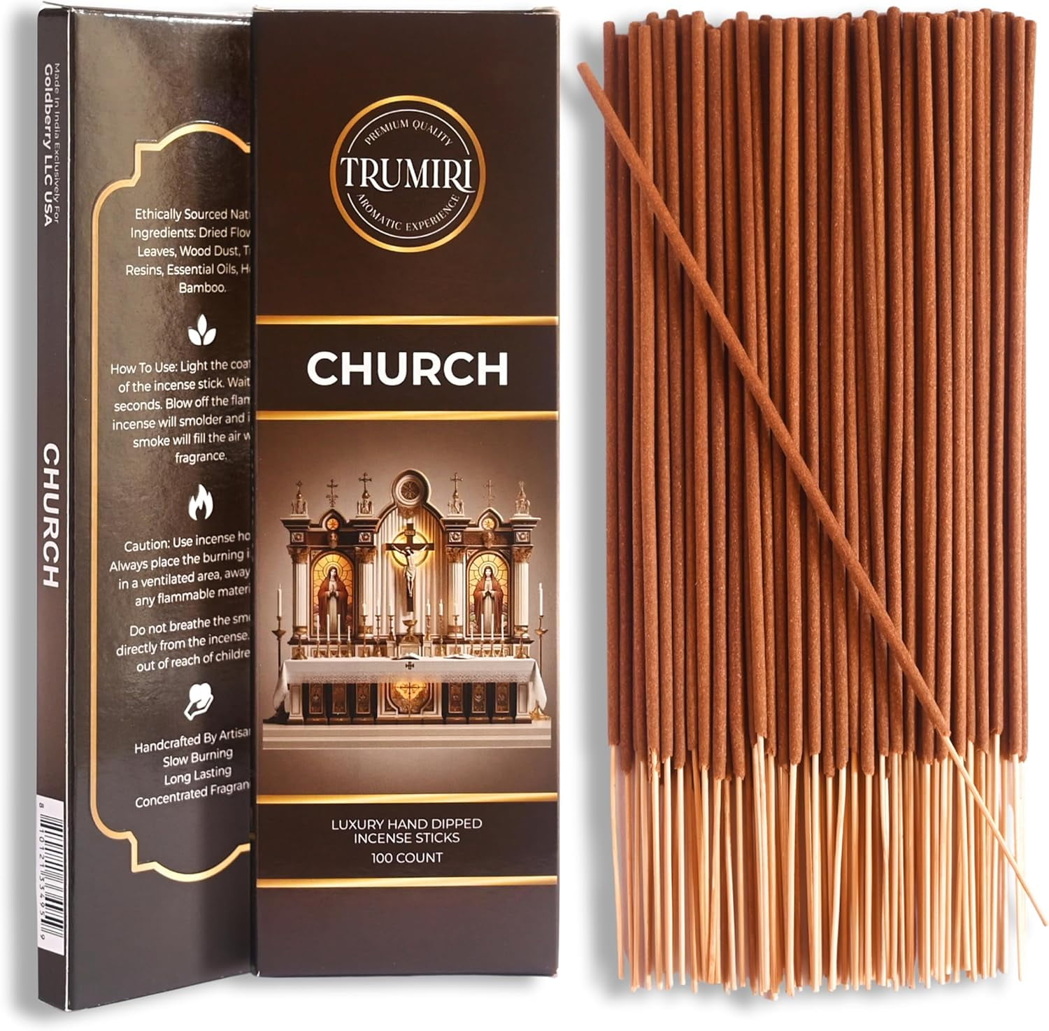 Church Incense Sticks - Bulk Pack of 100 Insence-Sticks - Made with ...