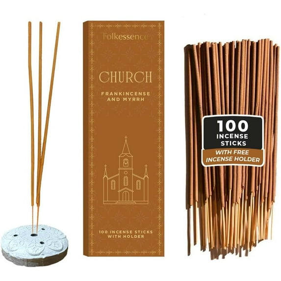 Church Incense Sticks | Set of 100 Insence-Sticks with Holder for ...