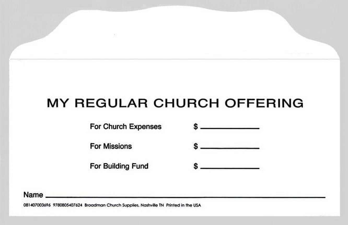Church Offering 3-Fund Weekly Envelopes Bill Size NEW Box 100 Proverbs ...