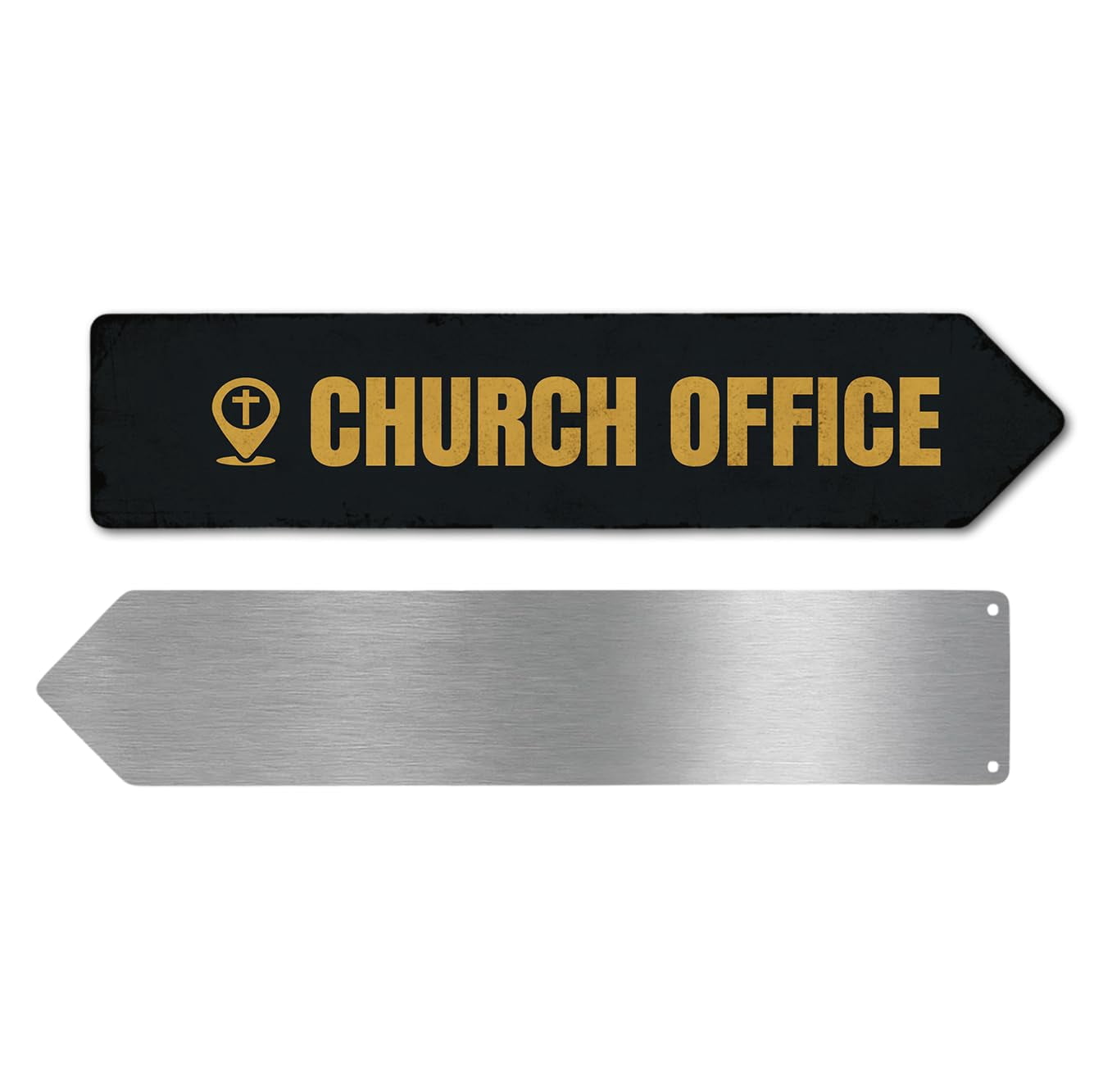 Church Office Metal Sign by DC | Arrow Metal Directional Signage for ...