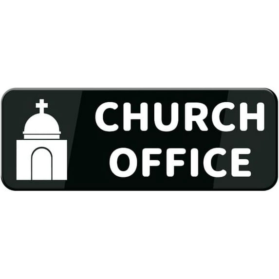 Church Office Sign For House Door, Easy To Mount Plastic Safety ...