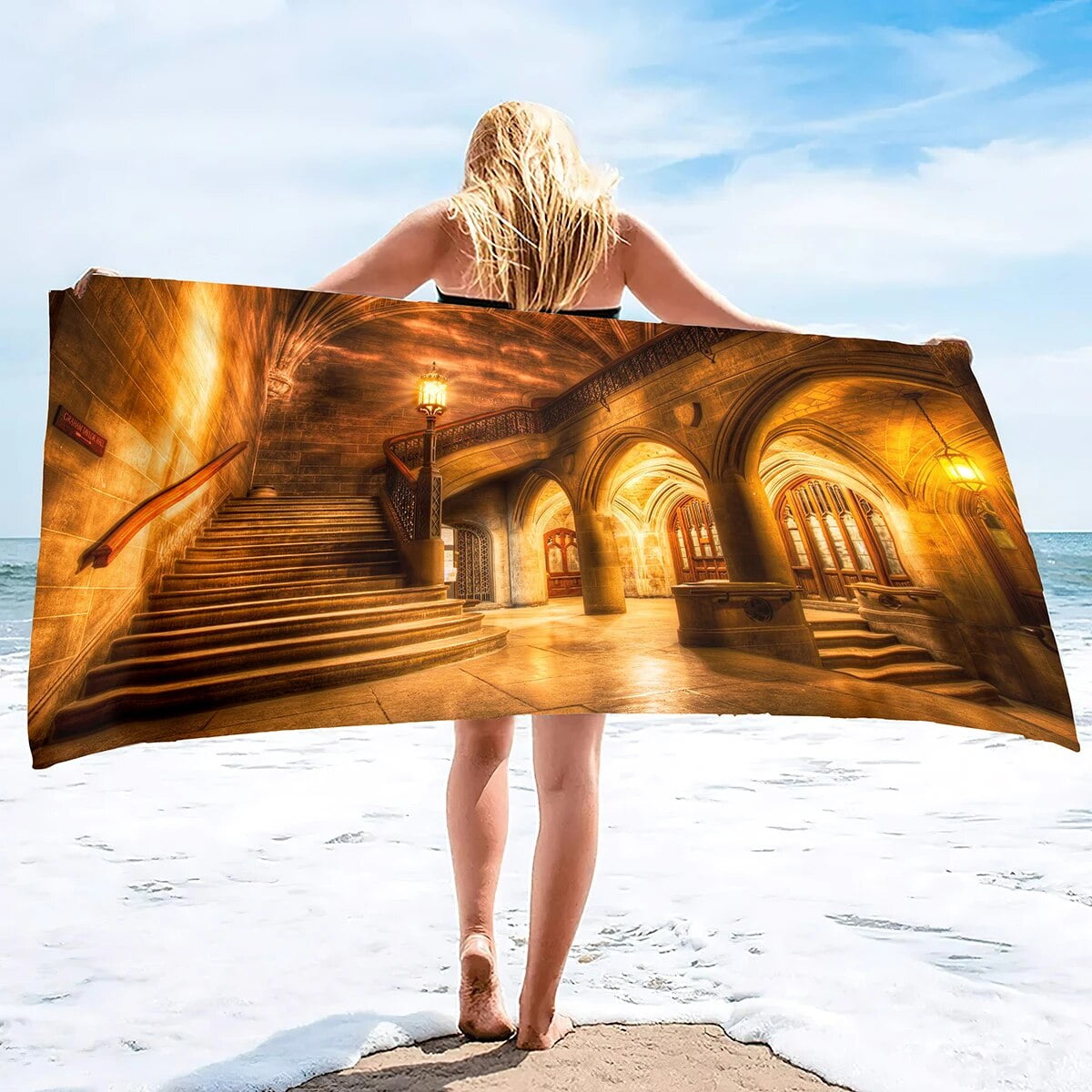 Church Oversized Beach Towel Extra Large Sandless Pool Swim Travel Soft ...