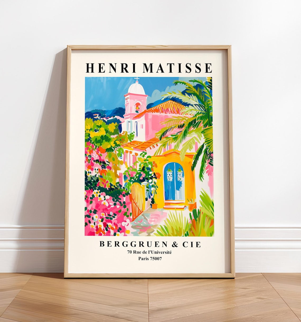 Church Painting Inspired By Henri Matisse, Christian Art Print ...