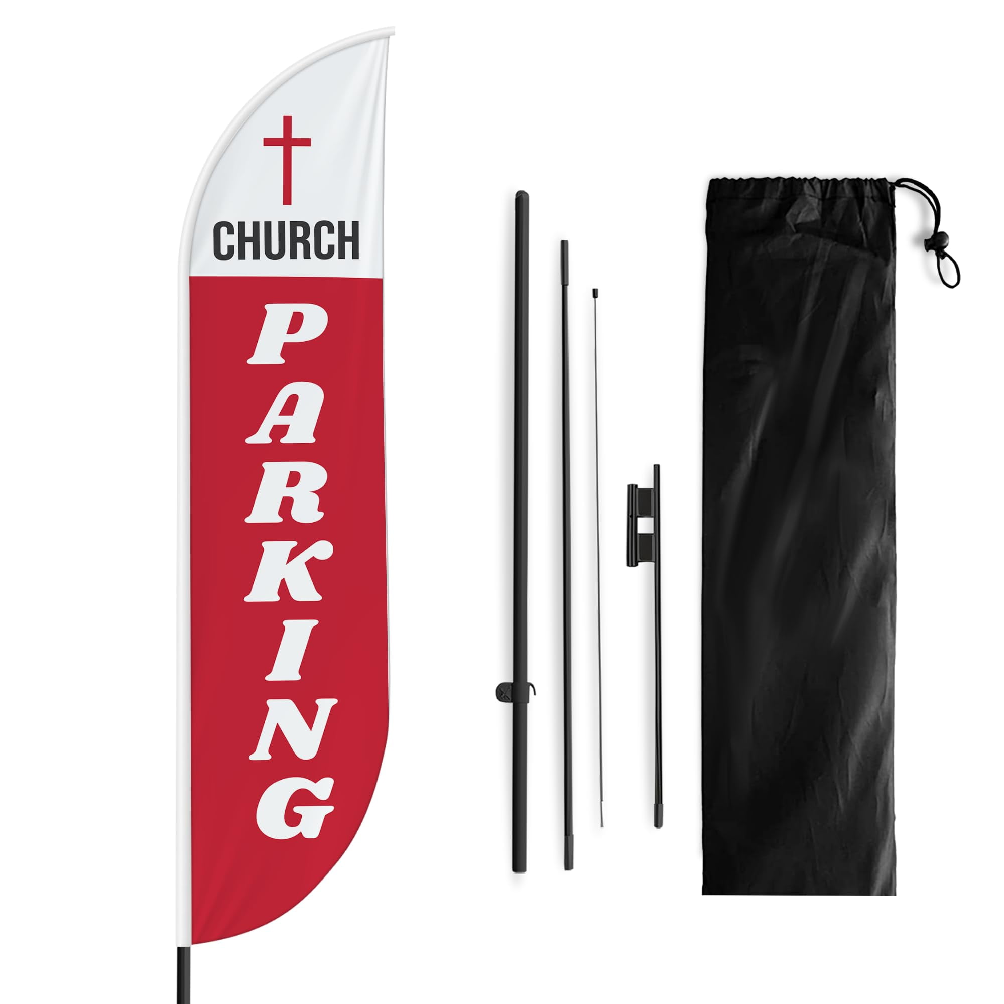 Church Parking Sign feather flag Pole kit for Outdoor by Mavis | 15 ...