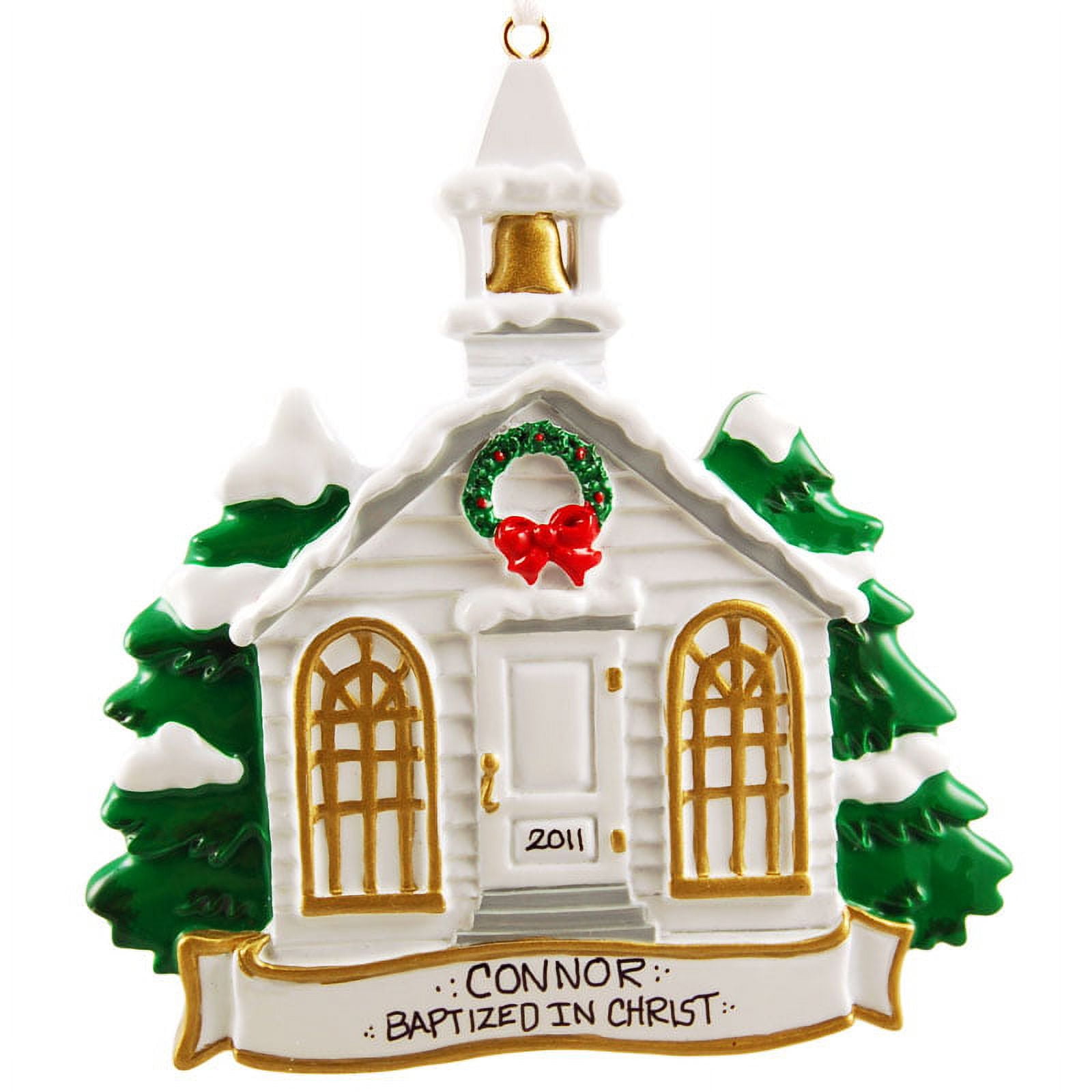 Church Personalized Christmas Ornament , Christmas Ornament, Christmas ...