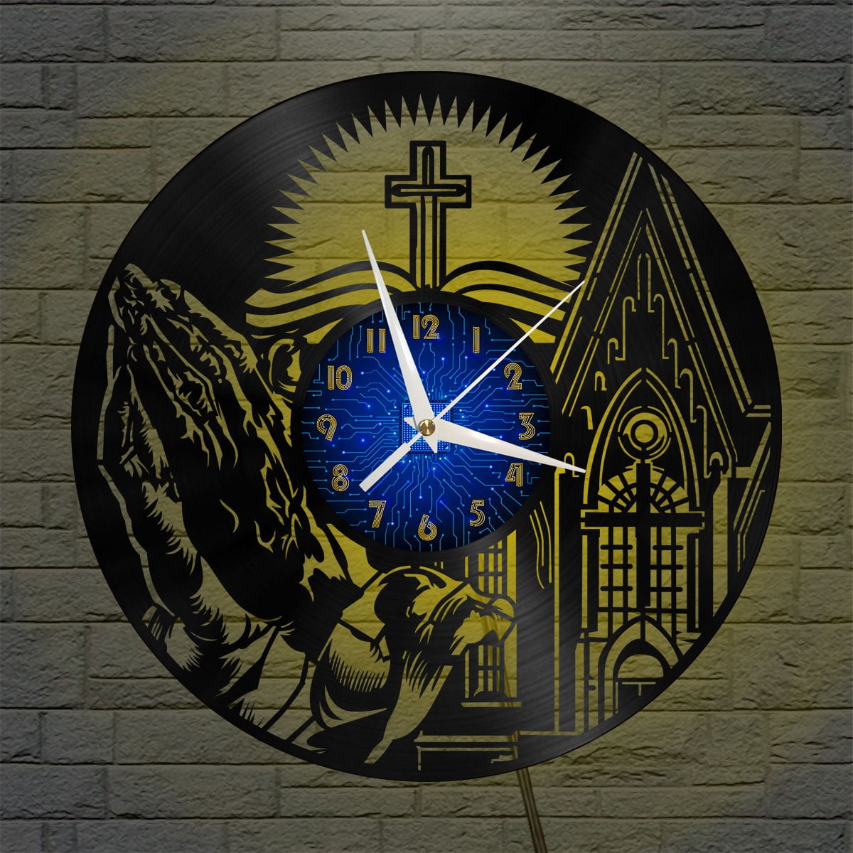 Church Prayer 12 Inch Vinyl Record Wall Clock - Silent, Creative, and ...