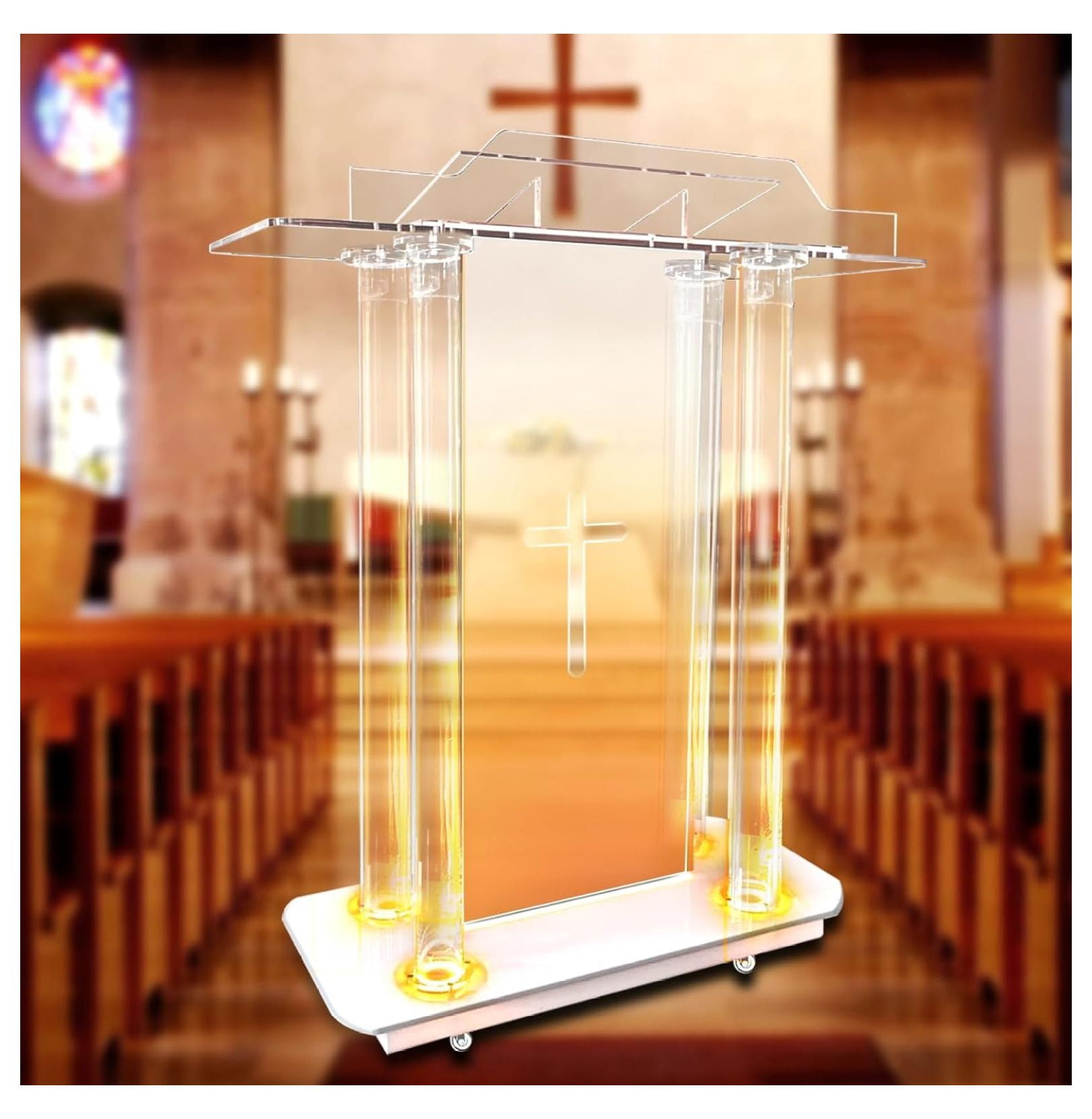 Church Pulpit with 15 Colors Adjustable and 4 Flashing Models, 46 ...